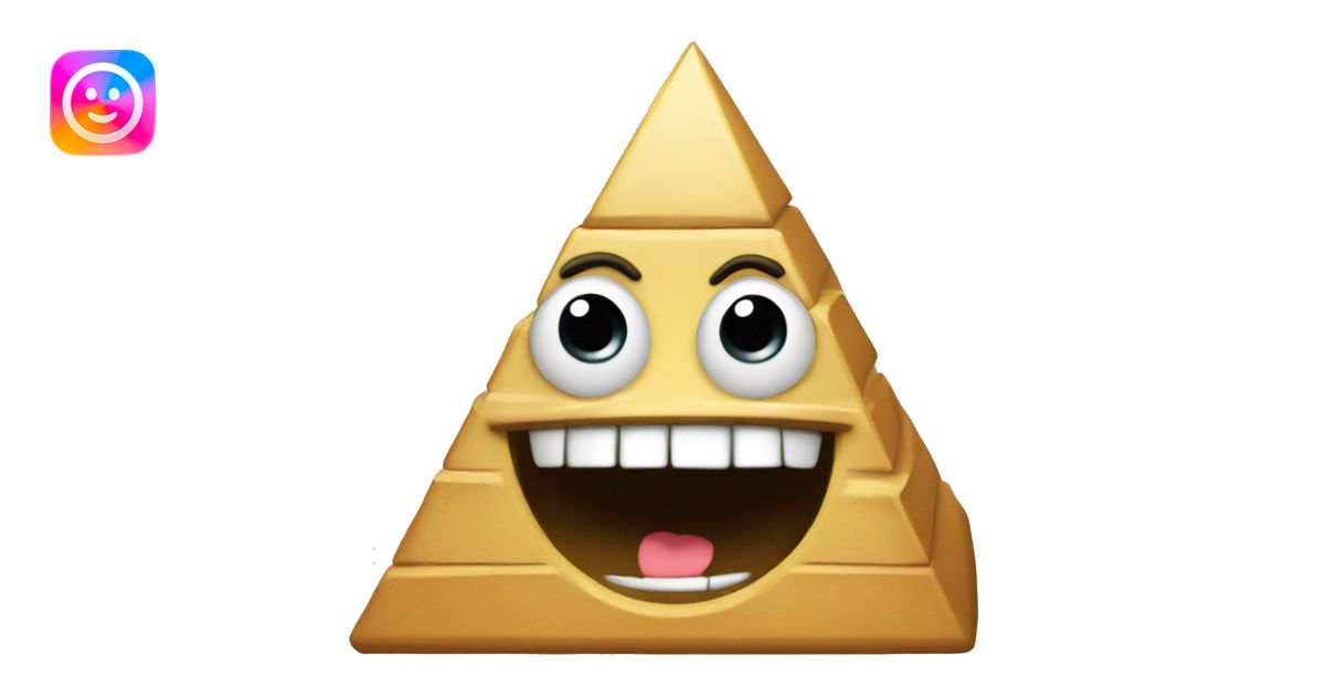 Pyramide mit lachen emoji | AI Emoji Generator