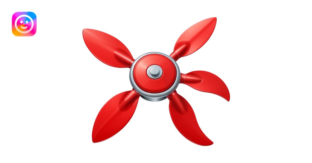Red propeller emoji | AI Emoji Generator