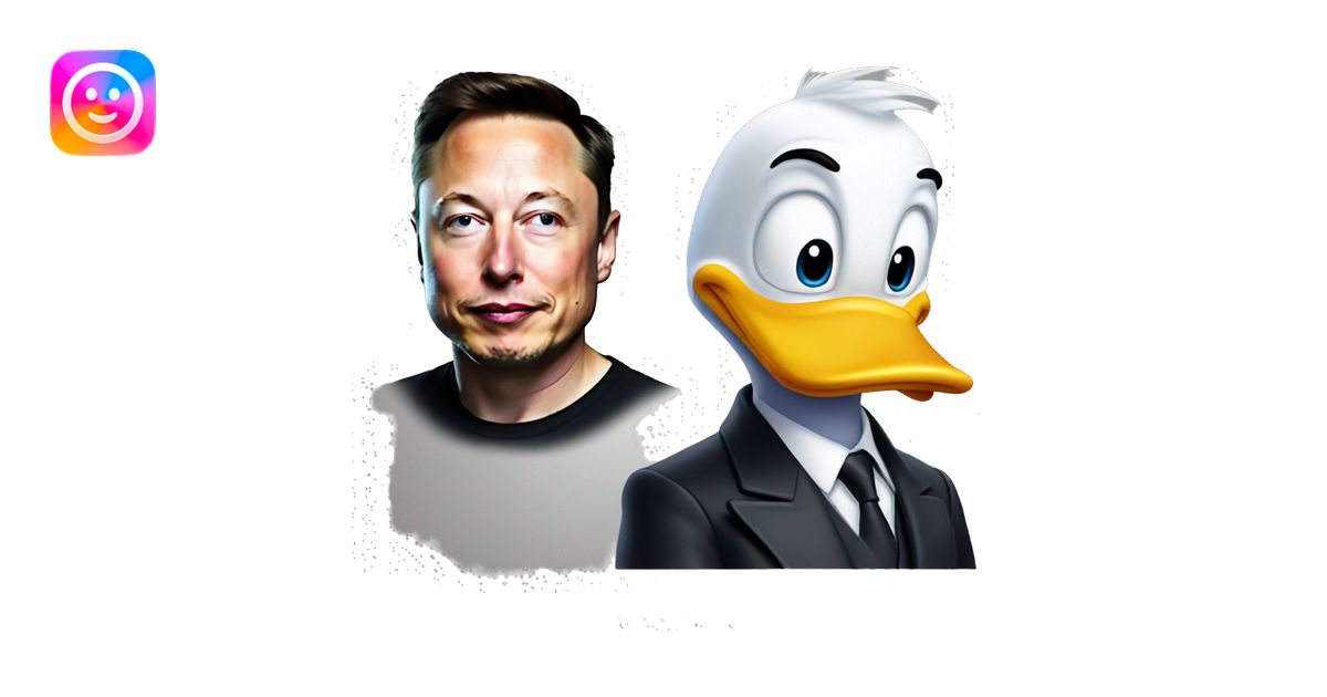 Elon musk and Donald duck emoji | AI Emoji Generator