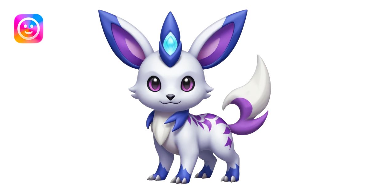 Shiny White with Violet and Indigo markings and nebula markings Absol ...