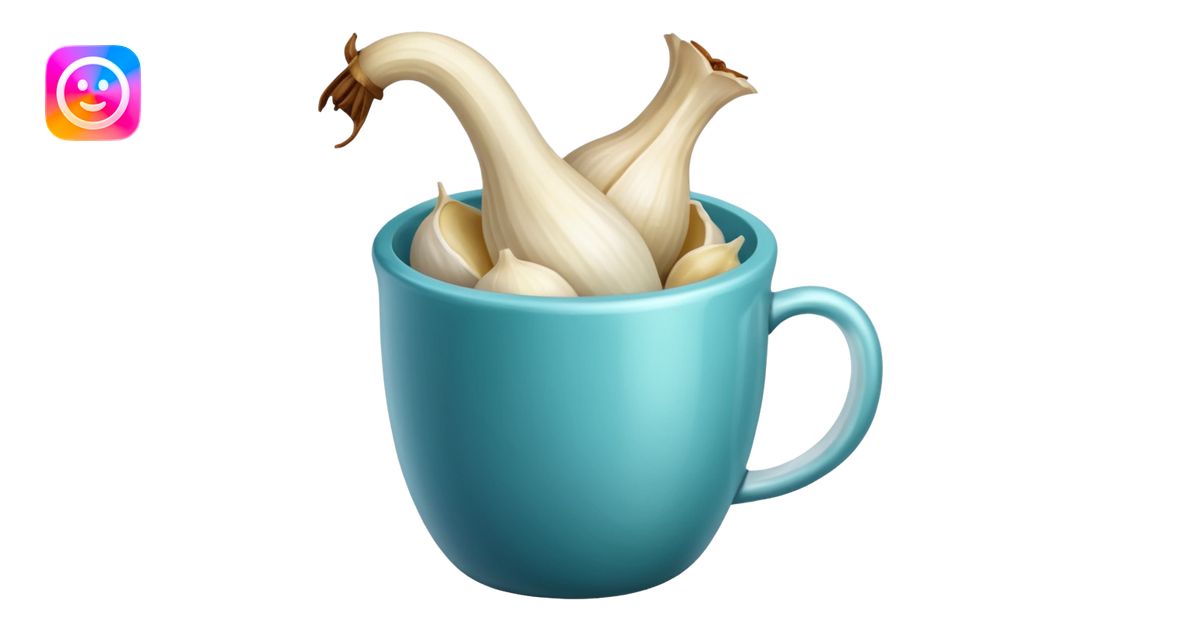 individual peeled garlic clove in a cup emoji | AI Emoji Generator