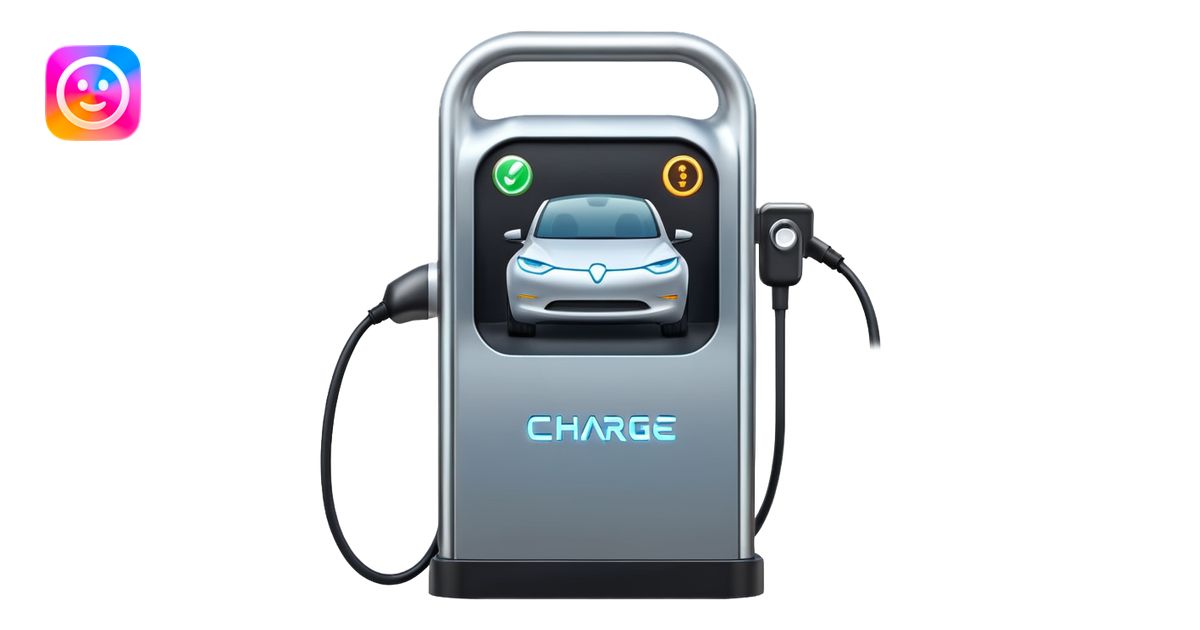 Electric Vehicle Charge Station emoji | AI Emoji Generator