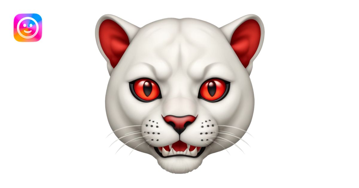 white panther emoji. As one would see on discord, that looks like ...