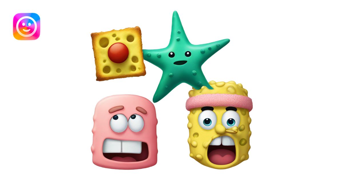 Patrick star and SpongeBob emoji | AI Emoji Generator