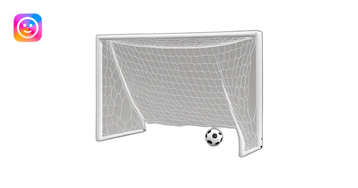 soccer goal clip art black white emoji | AI Emoji Generator