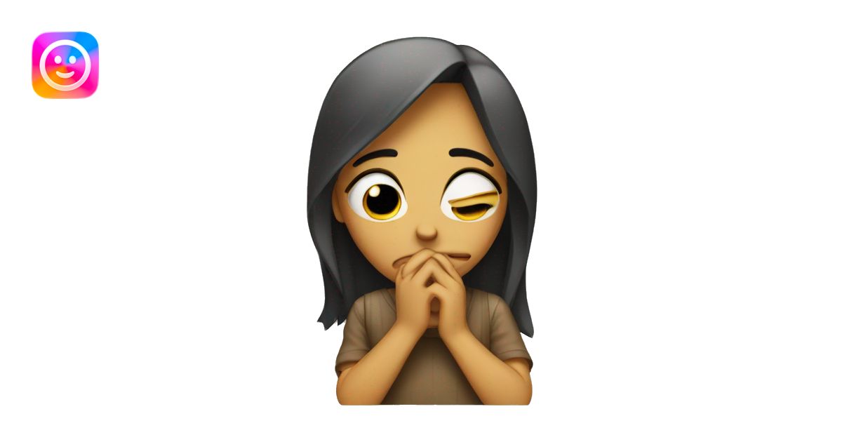 Crying but also doing a peace sign emoji | AI Emoji Generator