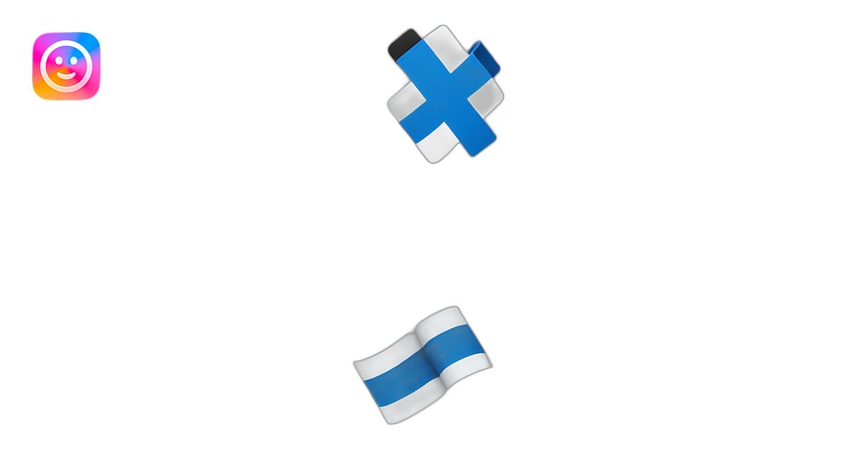 finnish flag black cross instead of blue cross emoji | AI Emoji Generator