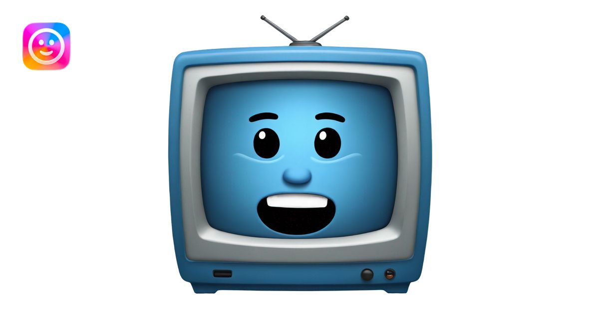 BLUE tv laughing emoji | AI Emoji Generator