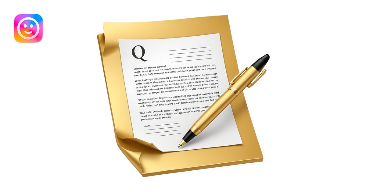 3D Premium contract golden paper signed emoji | AI Emoji Generator