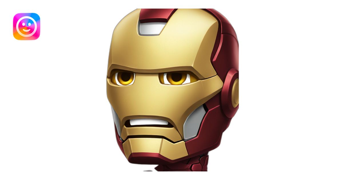 Iron man crying of laugh emoji | AI Emoji Generator