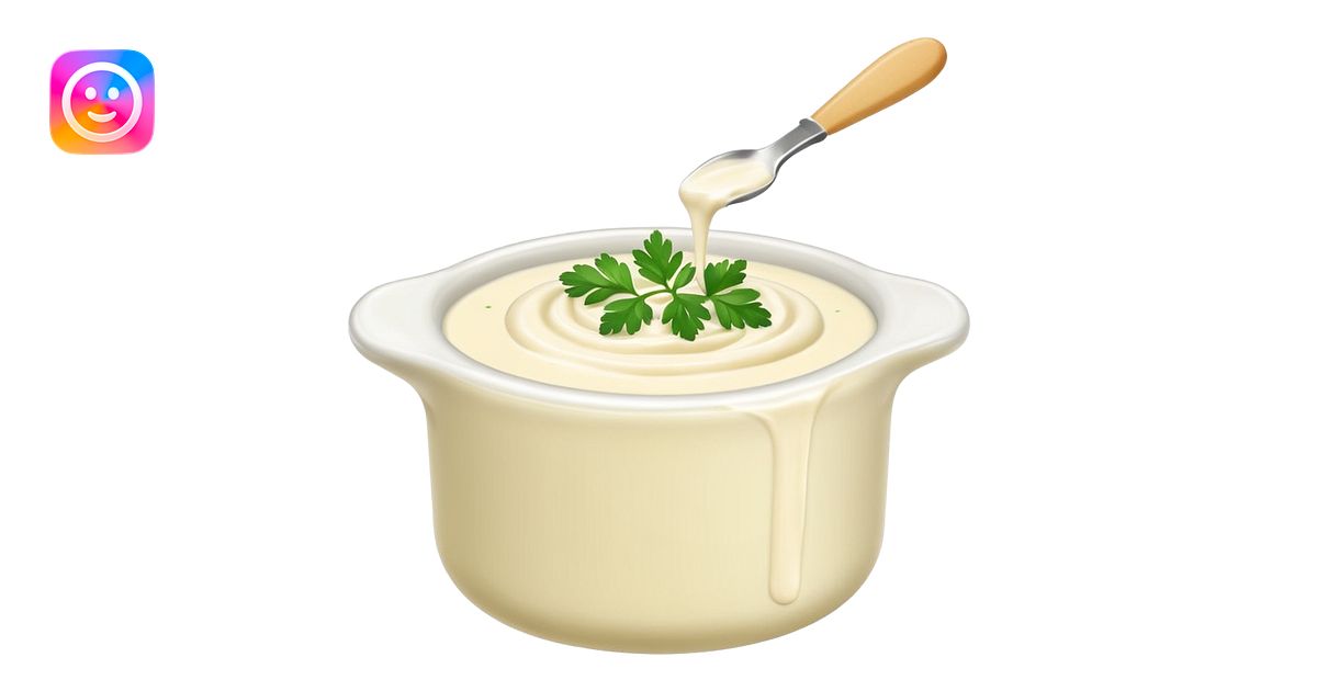 cream cheese dipping sauce with chopped coriander emoji | AI Emoji ...