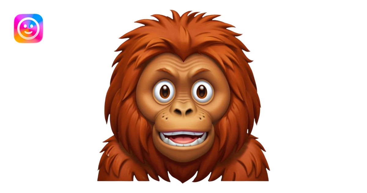 An orangutan emoji | AI Emoji Generator