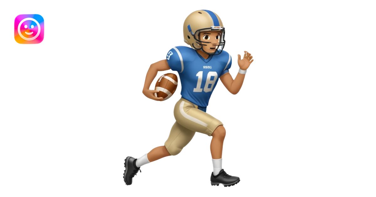 A person playing football on the field emoji | AI Emoji Generator