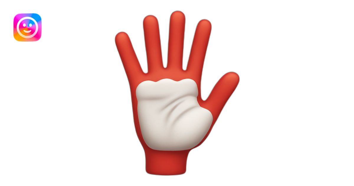red hand emoji | AI Emoji Generator