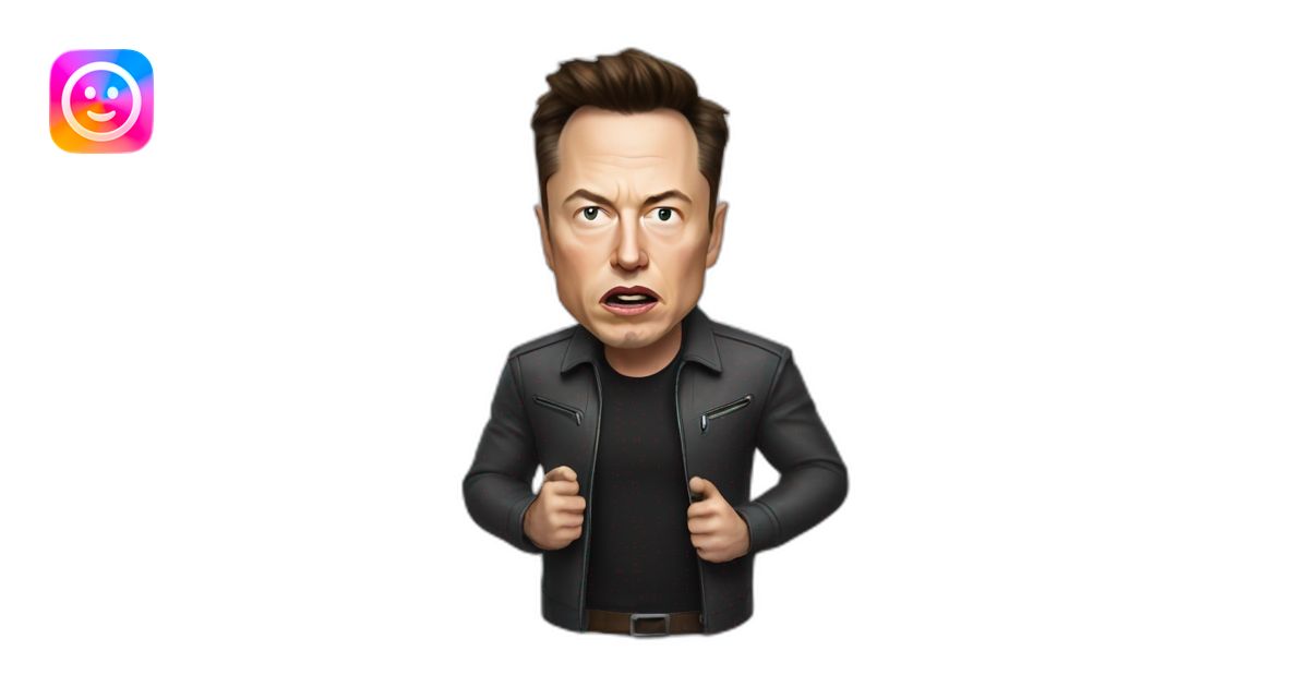 Angry Elon Musk emoji | AI Emoji Generator