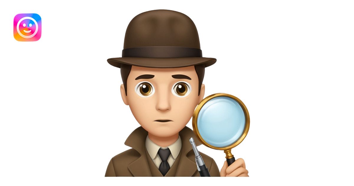 detective, Sherlock Homes, magnifying glass emoji | AI Emoji Generator