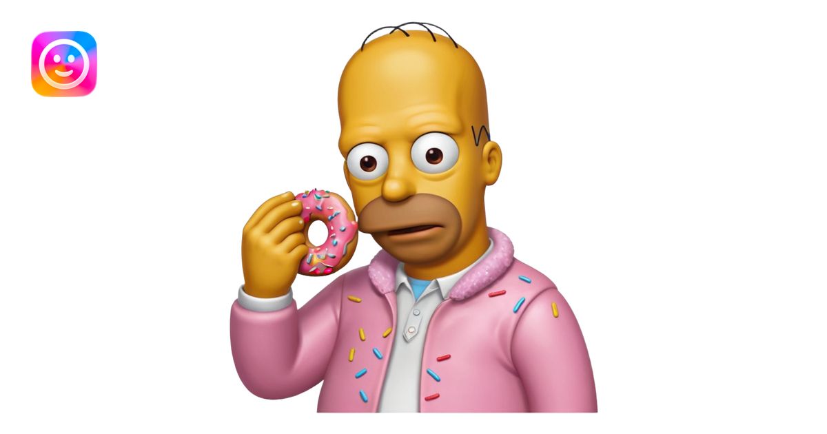 homer simpson with a donnut emoji | AI Emoji Generator