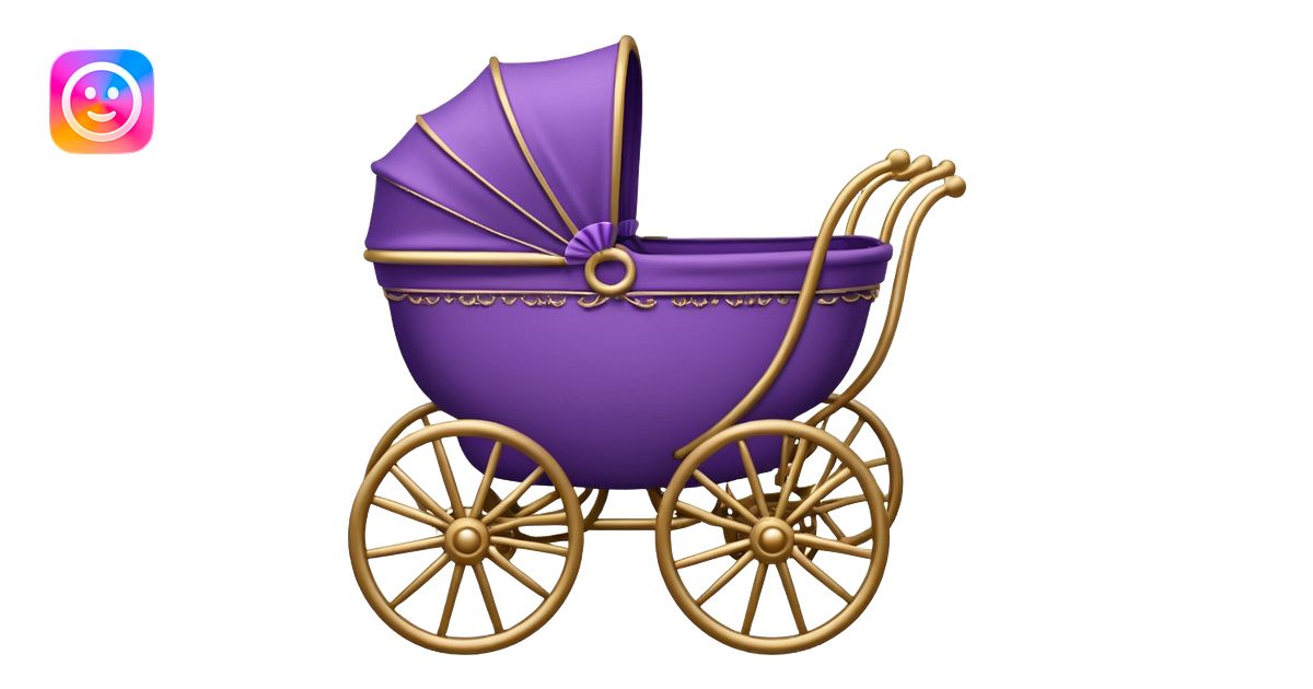 victorian purple baby carriage emoji | AI Emoji Generator
