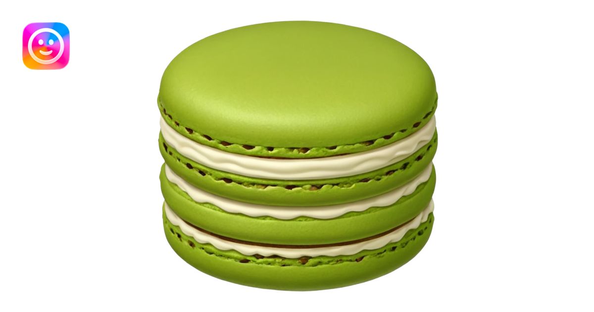 Green Macaroon emoji | AI Emoji Generator