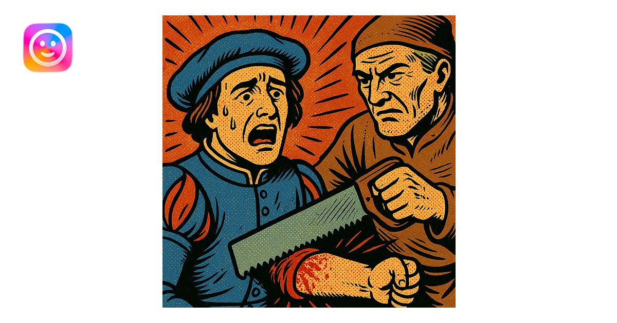 A young french soldier from the 1500s facing forward - face on. The ...