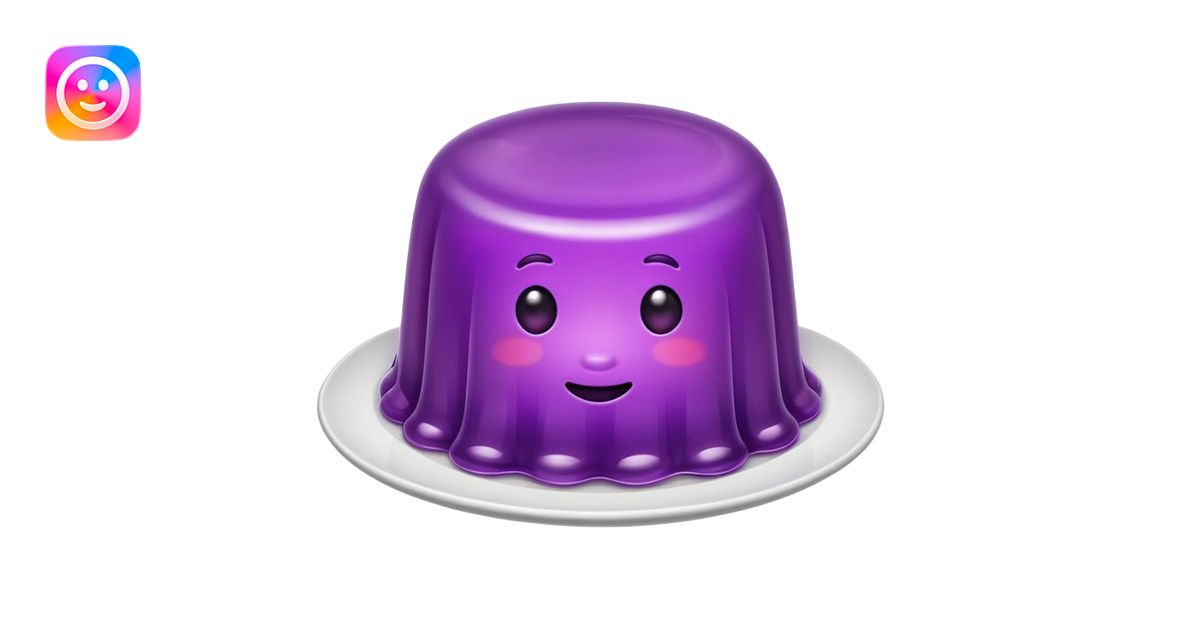 purple jelly on a plate emoji | AI Emoji Generator