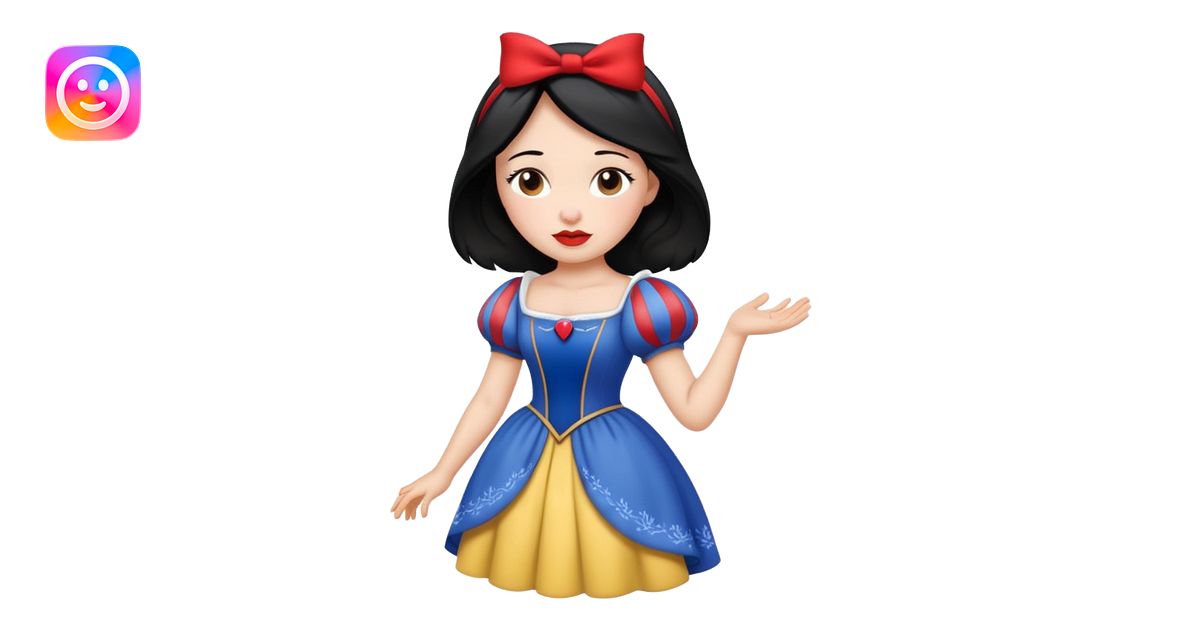 Snow white with obergine emoji | AI Emoji Generator