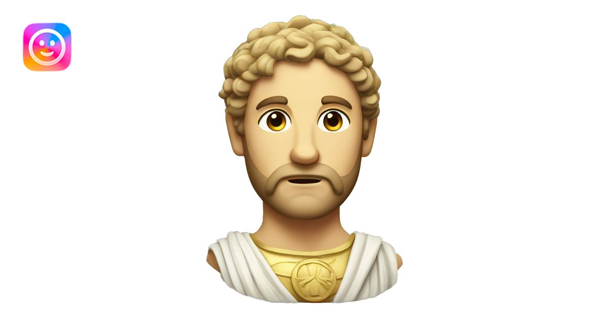 Greek god with small leaf laurel crown emoji | AI Emoji Generator