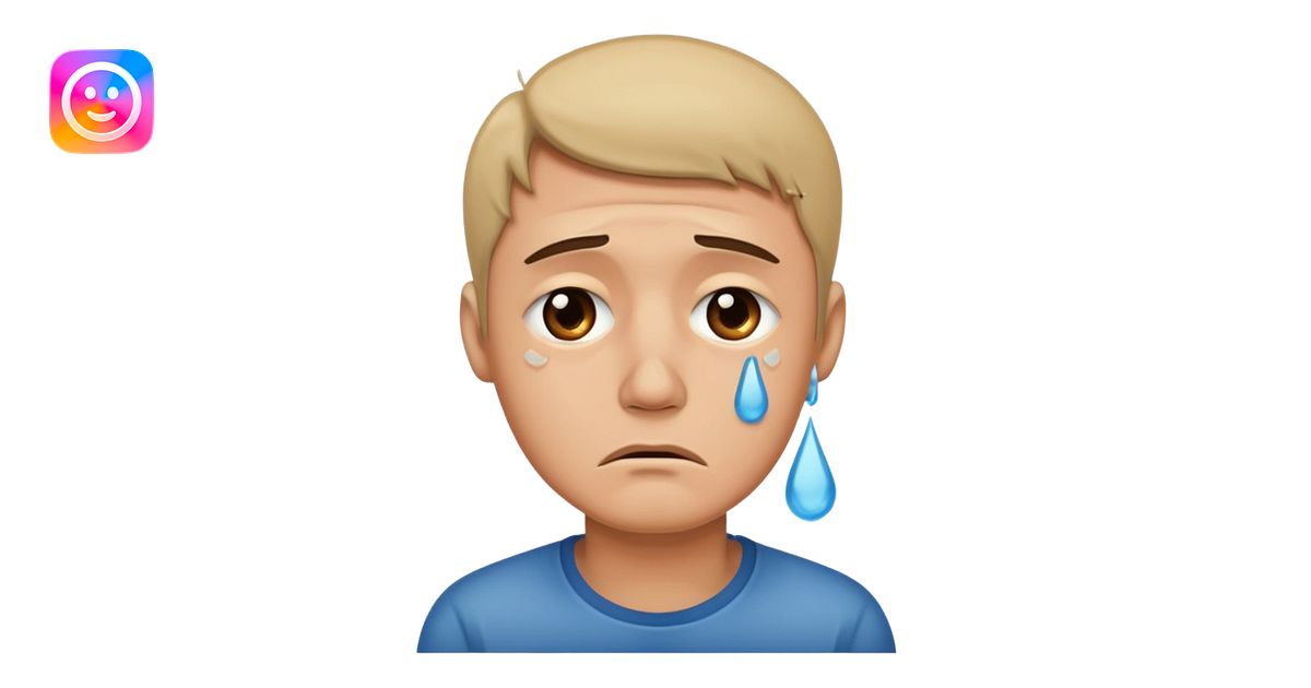 crying man face emoji | AI Emoji Generator