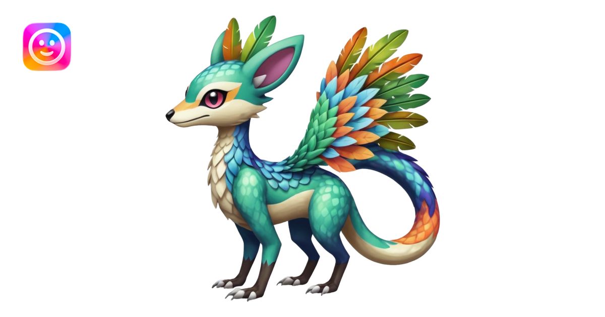 Colorful Exotic Meloetta-Trico-Vernid-Sergal-Pokémon-Fakémon-creature ...