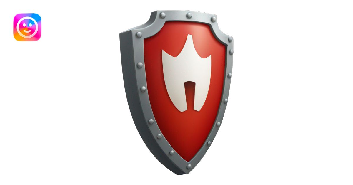 Red Shield emoji | AI Emoji Generator