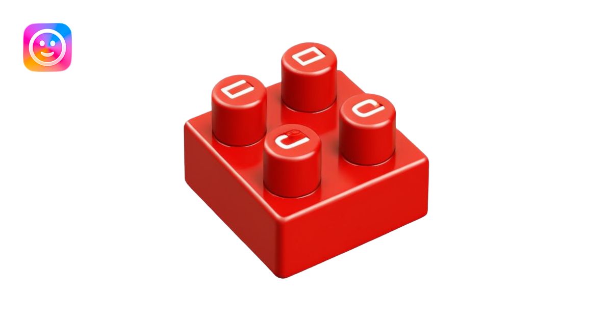 red lego brick emoji | AI Emoji Generator