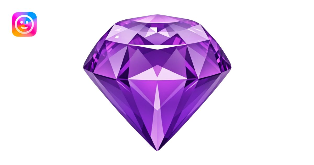 glitter purple cian diamond emoji | AI Emoji Generator
