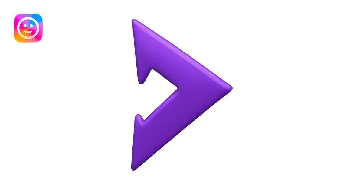Pointing purple arrow emoji | AI Emoji Generator