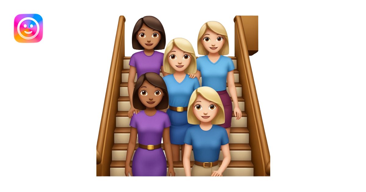women on stair emoji | AI Emoji Generator