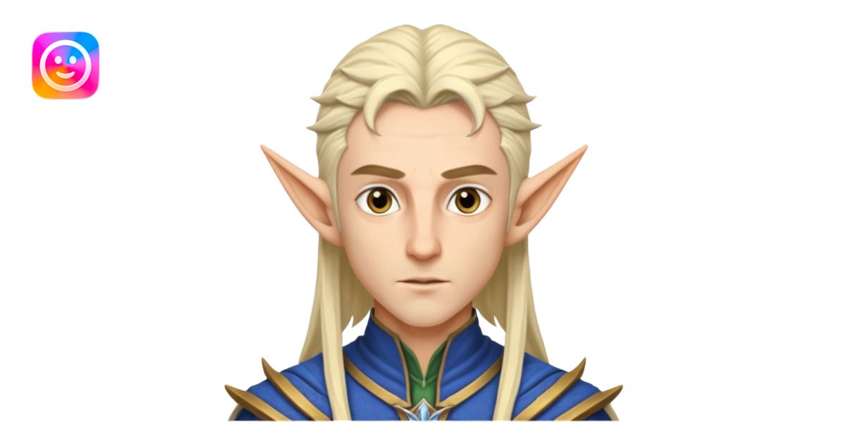 ESO male high elf emoji | AI Emoji Generator