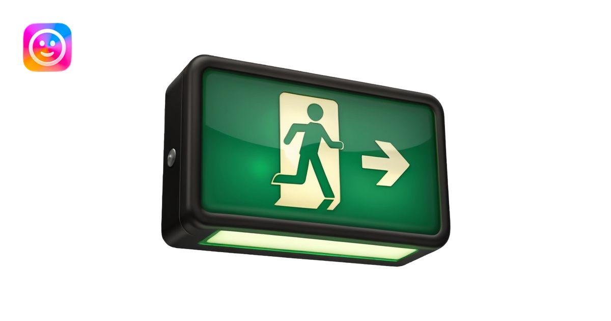 Emergency exit emoji | AI Emoji Generator