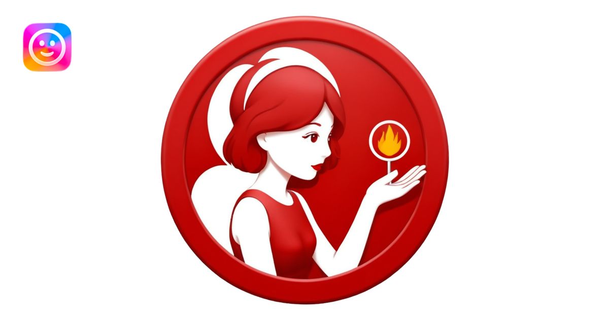 prohibition sign for female emoji | AI Emoji Generator
