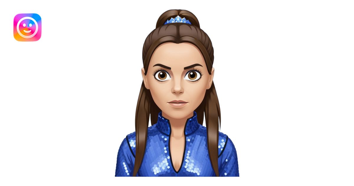 Mel C from Spice Girls with long dark brown ponytail hair, perwinkle ...