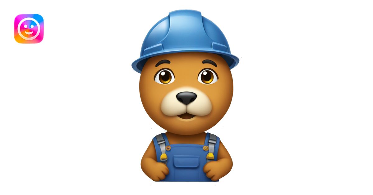a gopher as construction worker emoji | AI Emoji Generator