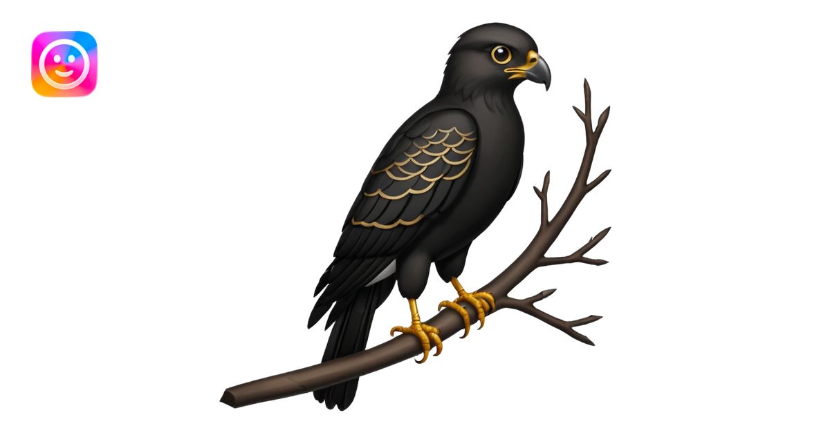 black hawk bird emoji | AI Emoji Generator