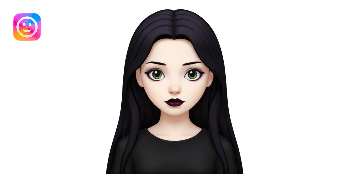 Goth female emoji | AI Emoji Generator