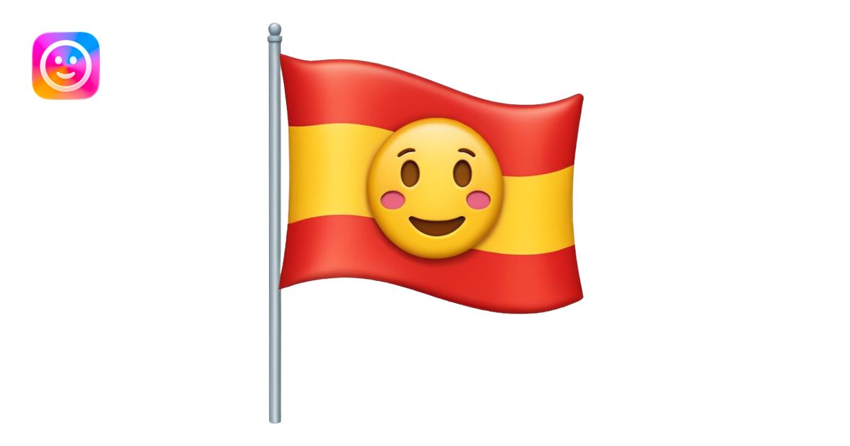 Flag emoji with 1:1 yellow red colour emoji | AI Emoji Generator