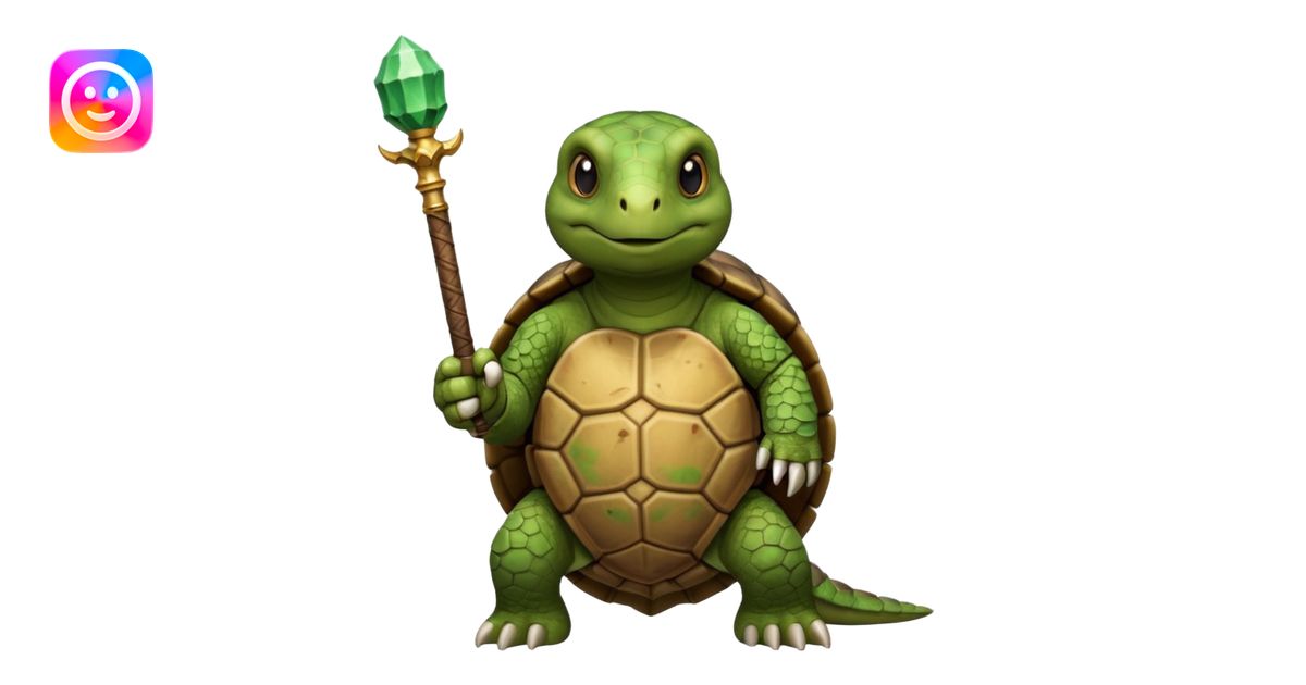tortiose with scepter emoji | AI Emoji Generator