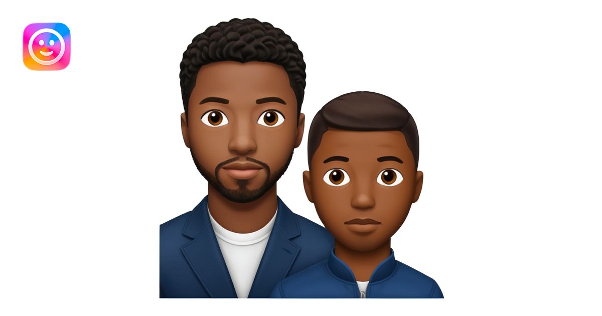 Chadwick boseman and Michael b Jordan together emoji | AI Emoji Generator