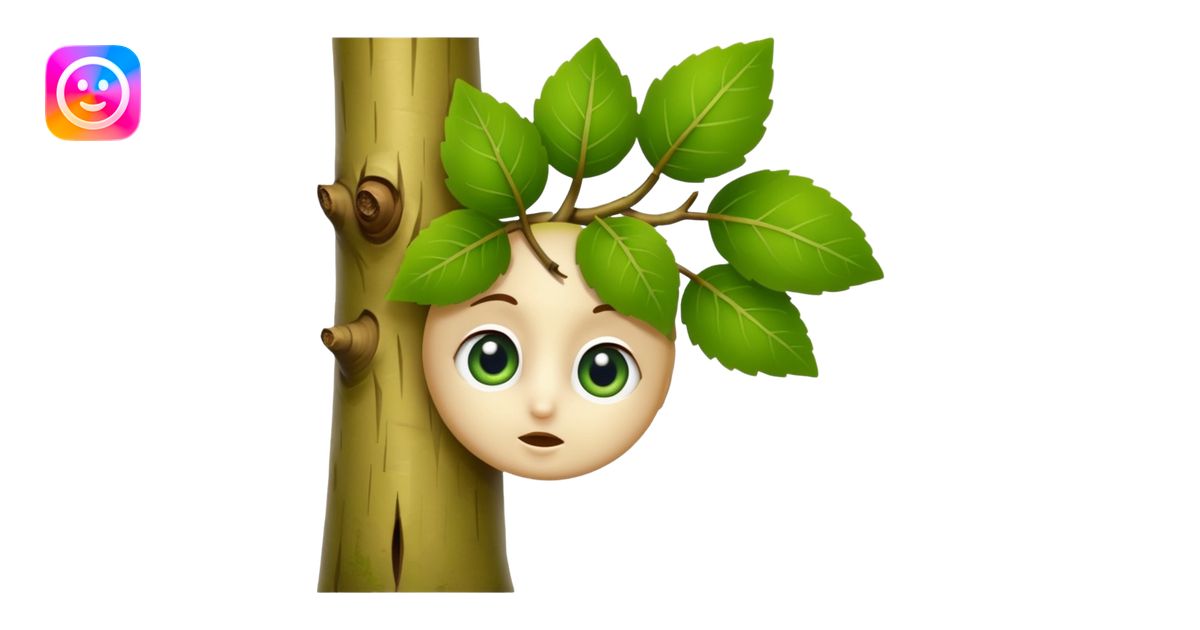 aspen tree eyes looking right emoji | AI Emoji Generator