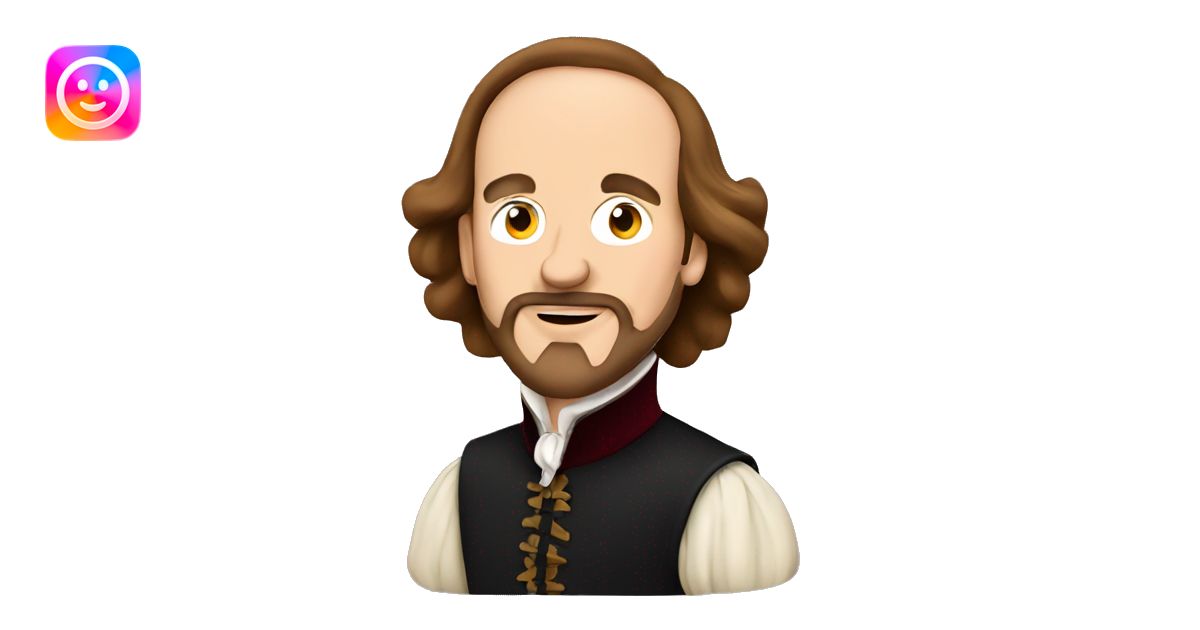 Shakespeare in the theater emoji | AI Emoji Generator