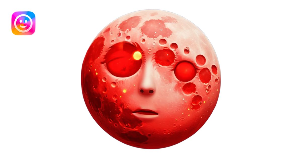 Half red moon emoji | AI Emoji Generator