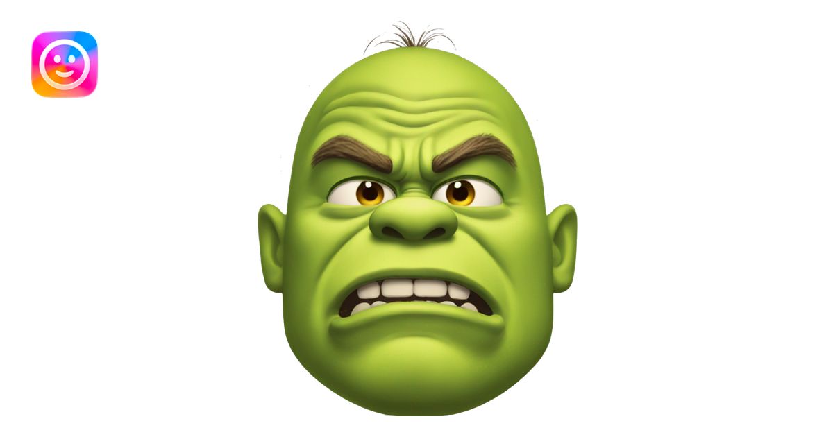 Very angry shrek emoji | AI Emoji Generator