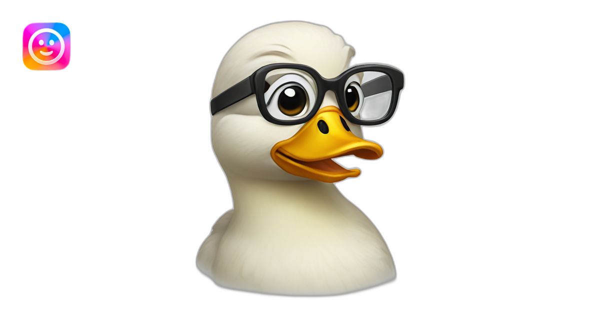 duck with nerd glasses emoji | AI Emoji Generator