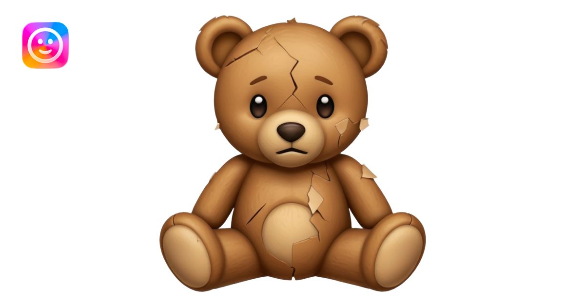 Hurt teddy bear emoji | AI Emoji Generator